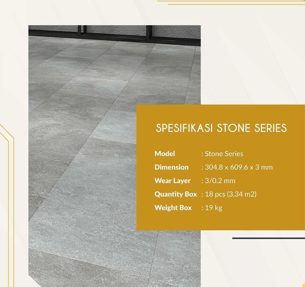 Lantai Vinyl 3 mm Stone Series - Indo Bangunan